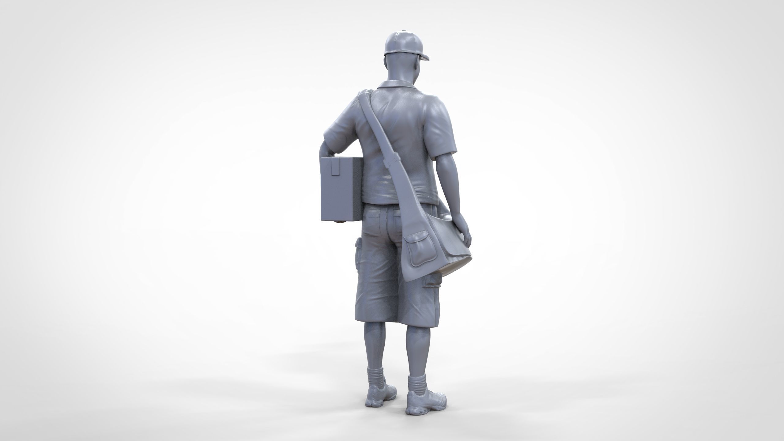 N1 Postman with Box 3D model 3D printable | CGTrader