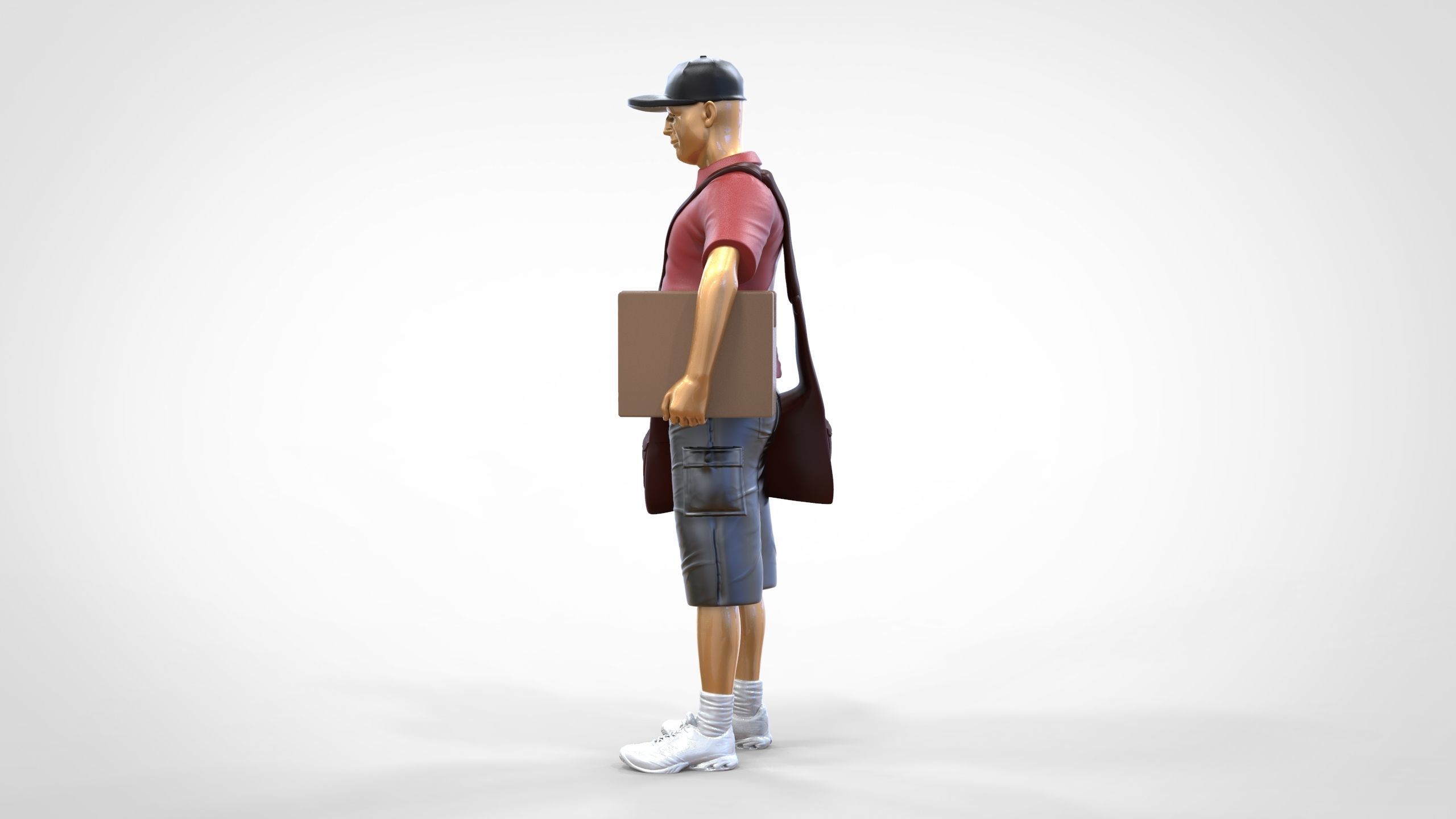 N1 Postman with Box 3D model 3D printable | CGTrader