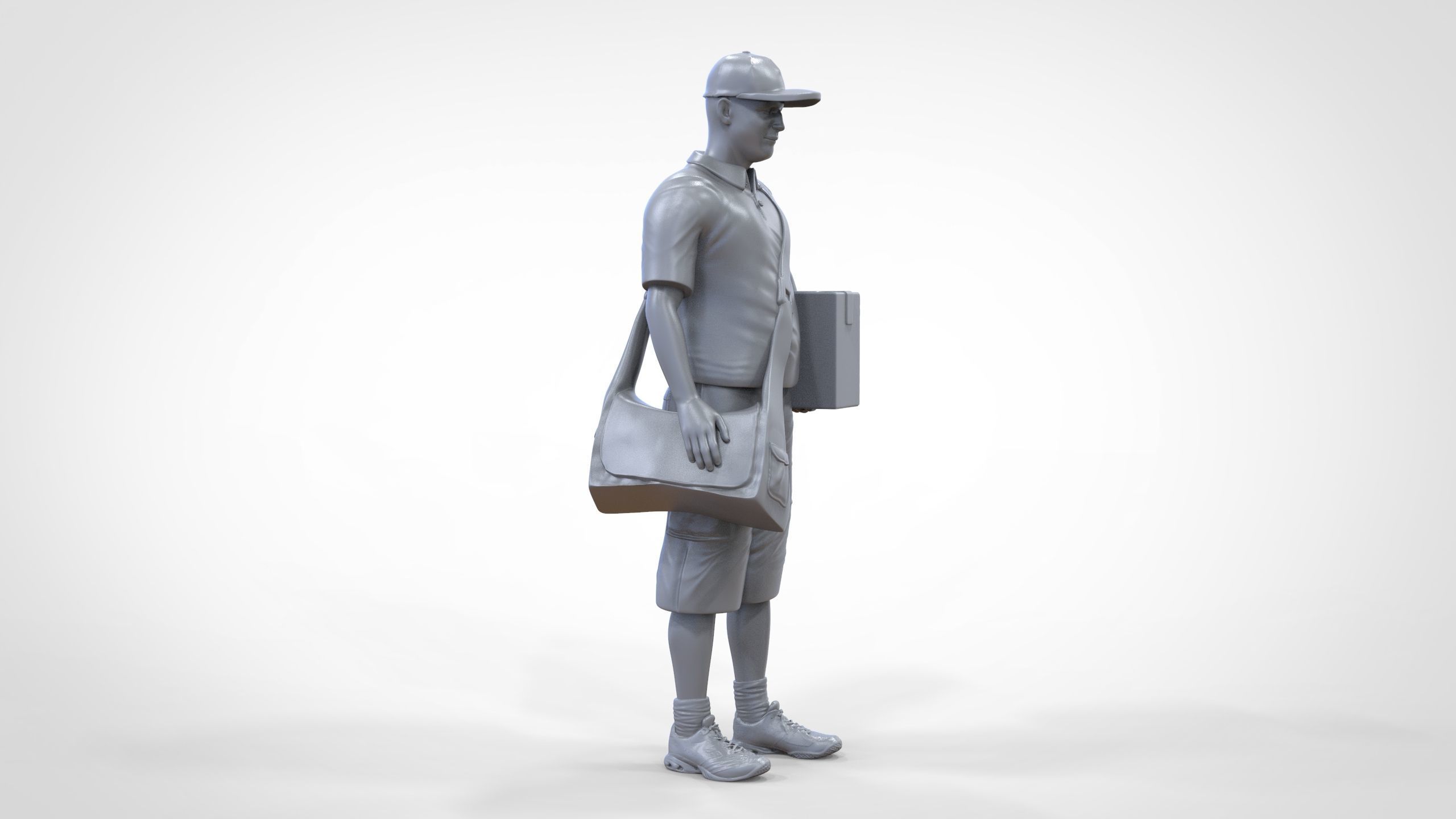 N1 Postman with Box 3D model 3D printable | CGTrader