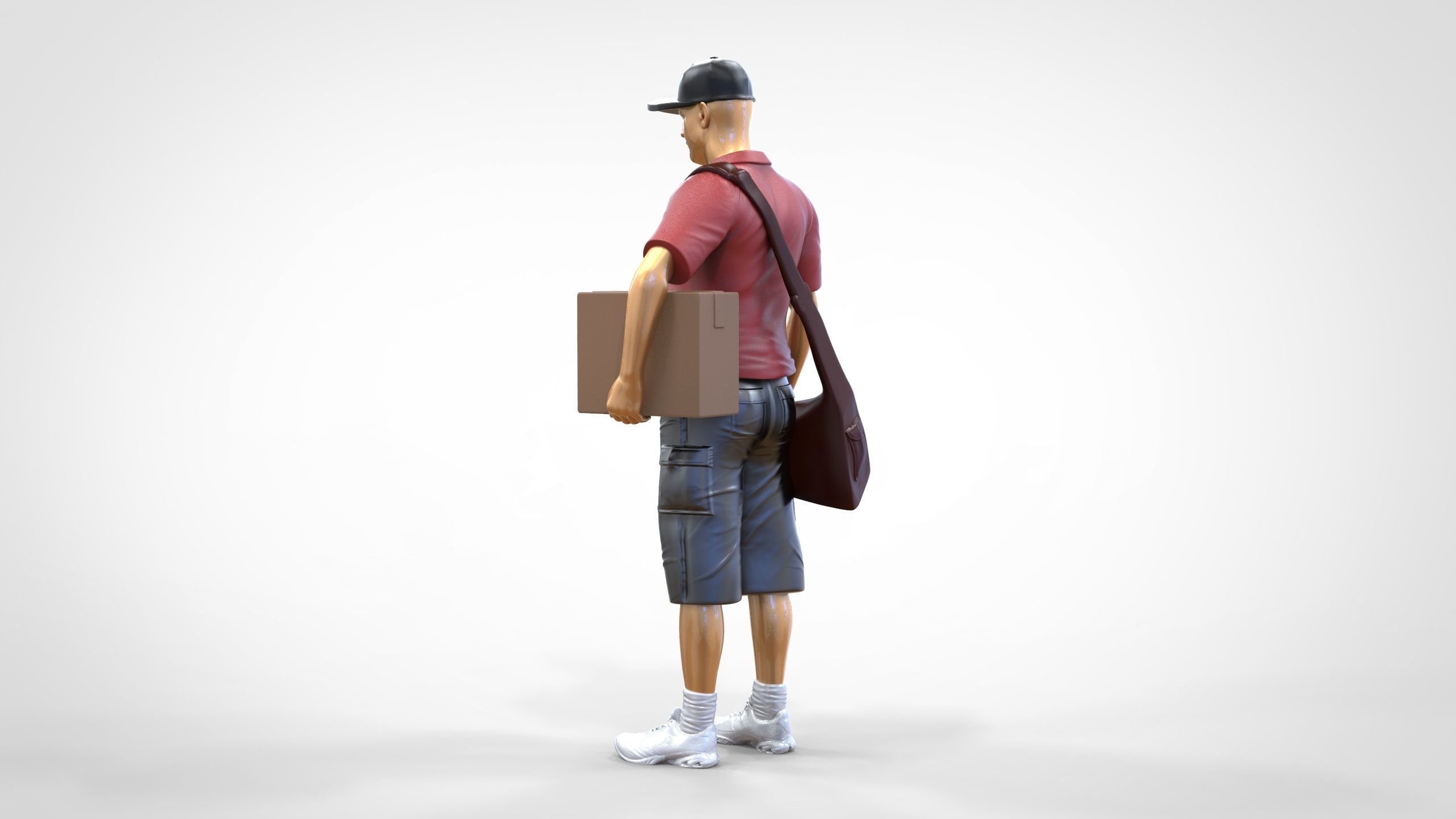 N1 Postman with Box 3D model 3D printable | CGTrader