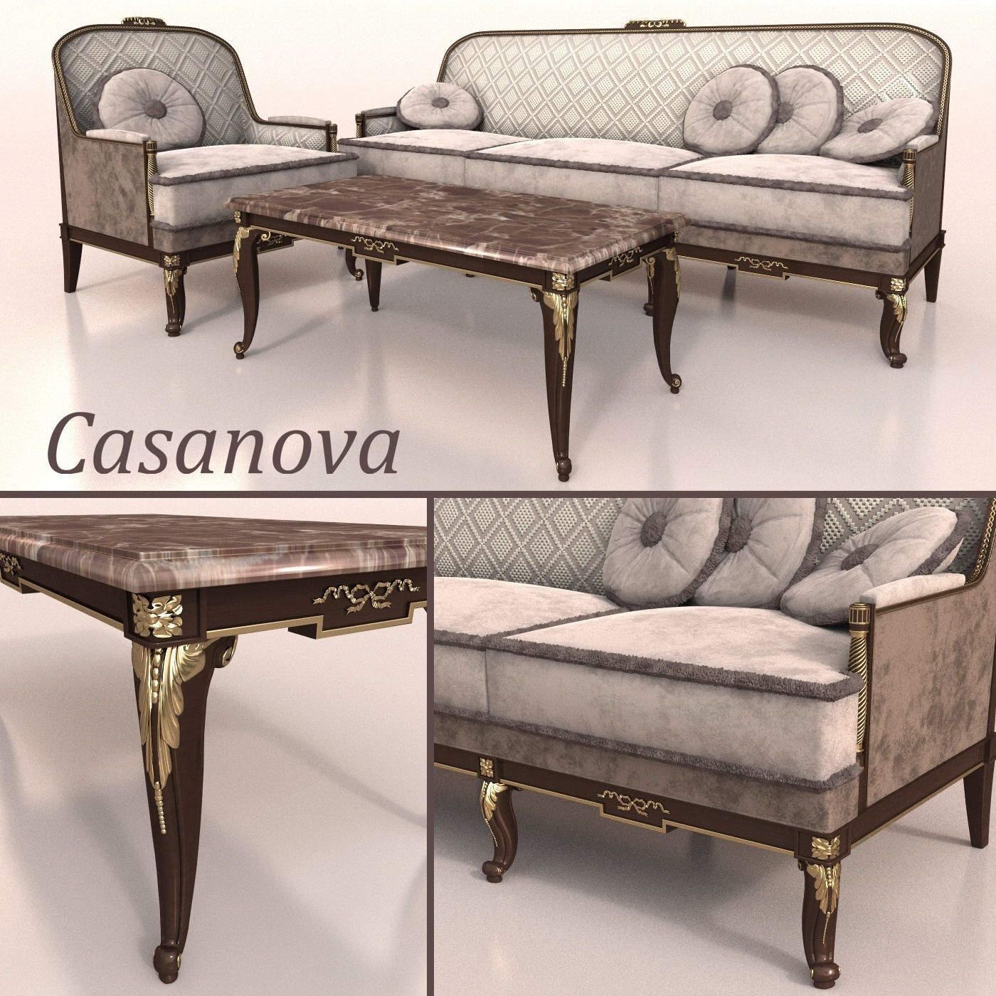 Classic Casanova set 3D model | CGTrader