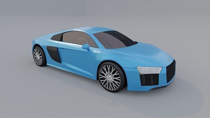 Audi r8 3D model high poly and low poly free VR / AR / low-poly 3D ...