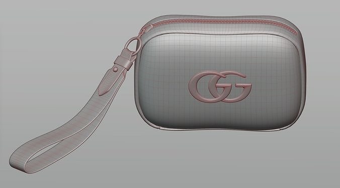 Purse with gucci logo 3D model | CGTrader