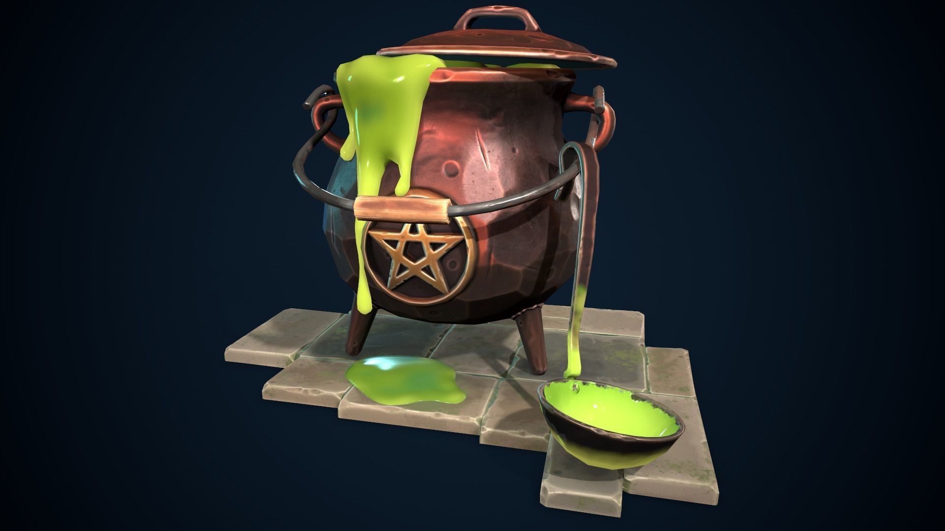 3D model Stylized cauldron VR / AR / low-poly | CGTrader