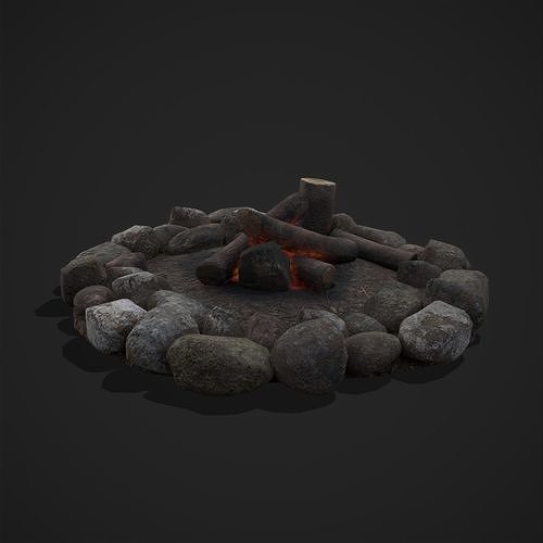 3D model Small Fire Pit VR / AR / low-poly | CGTrader