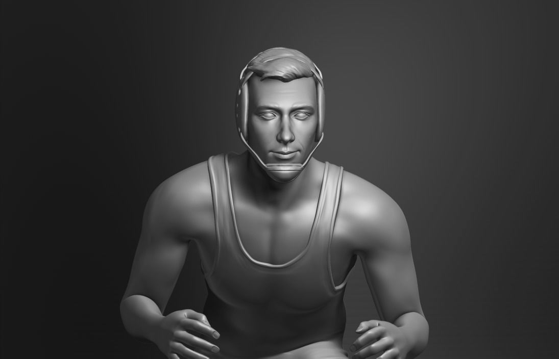 Wrestler male statue 3d print 3D model 3D printable | CGTrader