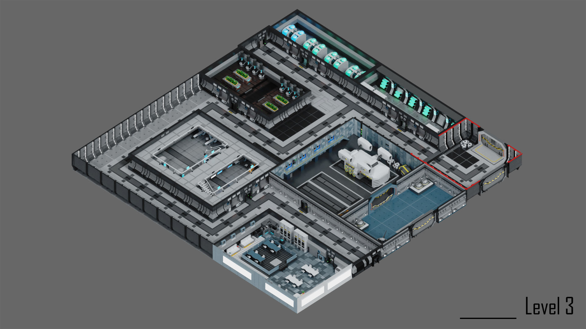 3D model Base 1 VR / AR / low-poly | CGTrader