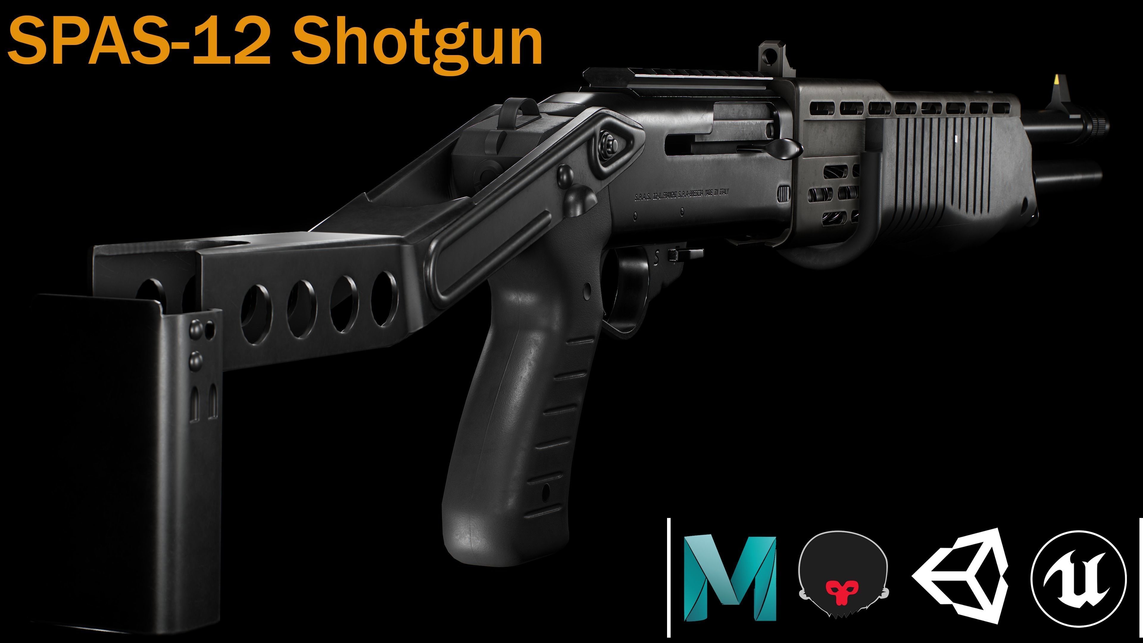 3D model SPAS-12 Shotgun VR / AR / low-poly | CGTrader