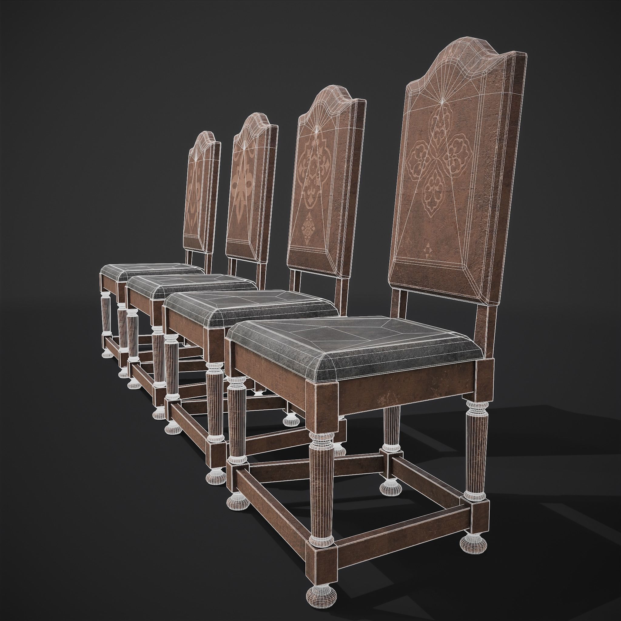 3D model Elegant High Chair VR / AR / low-poly | CGTrader