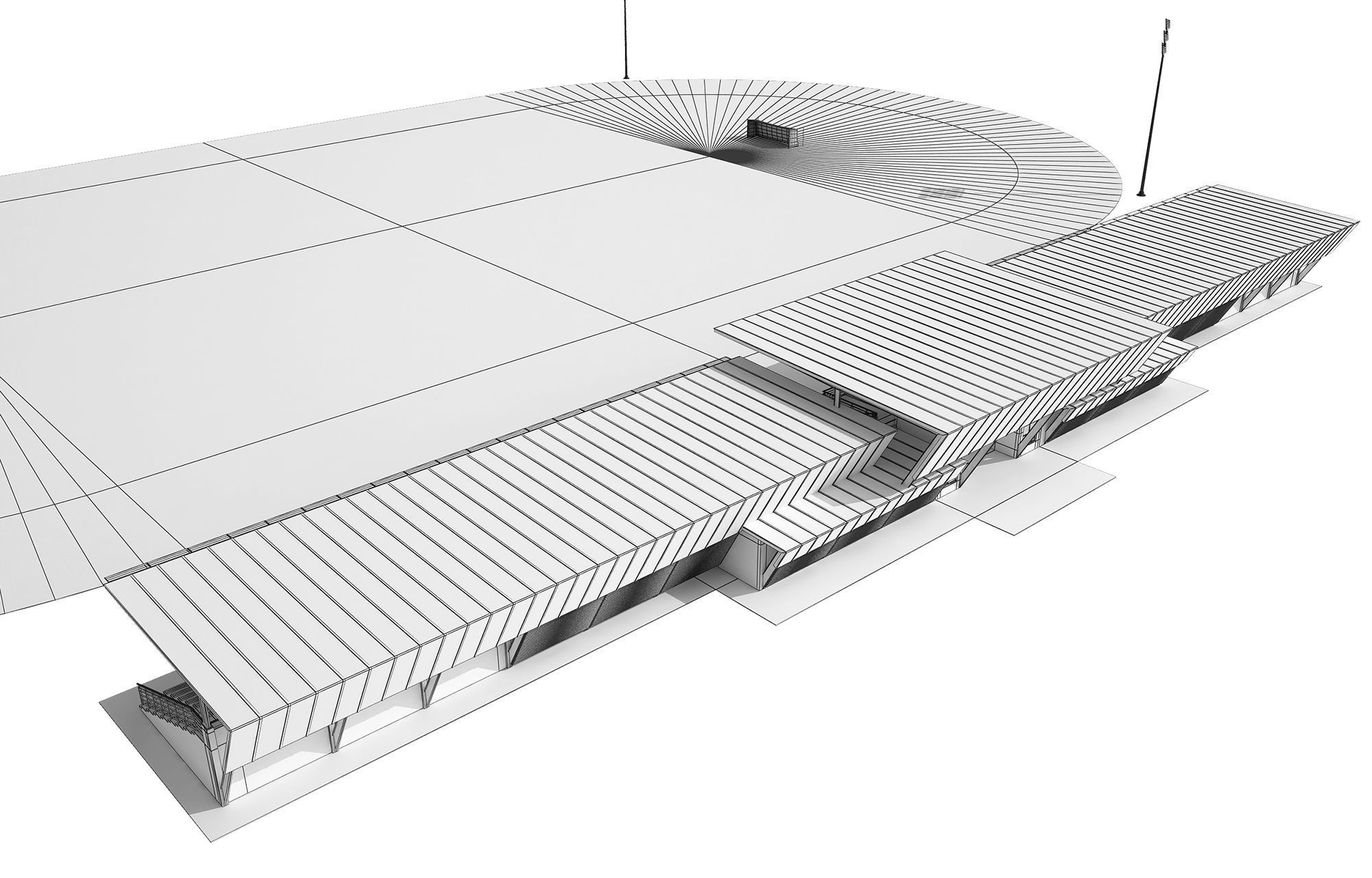 Football Stadium court 3D model | CGTrader