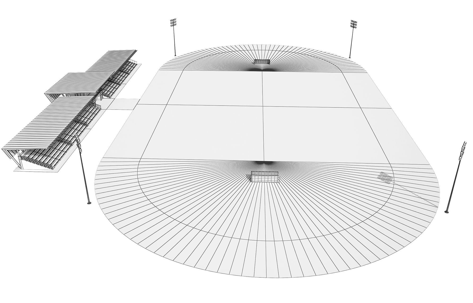 Football Stadium court 3D model | CGTrader