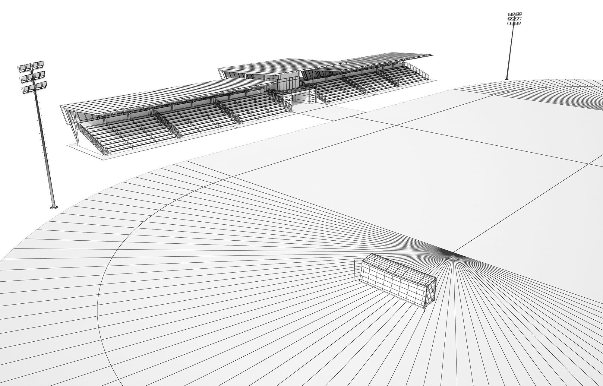 Football Stadium court 3D model | CGTrader