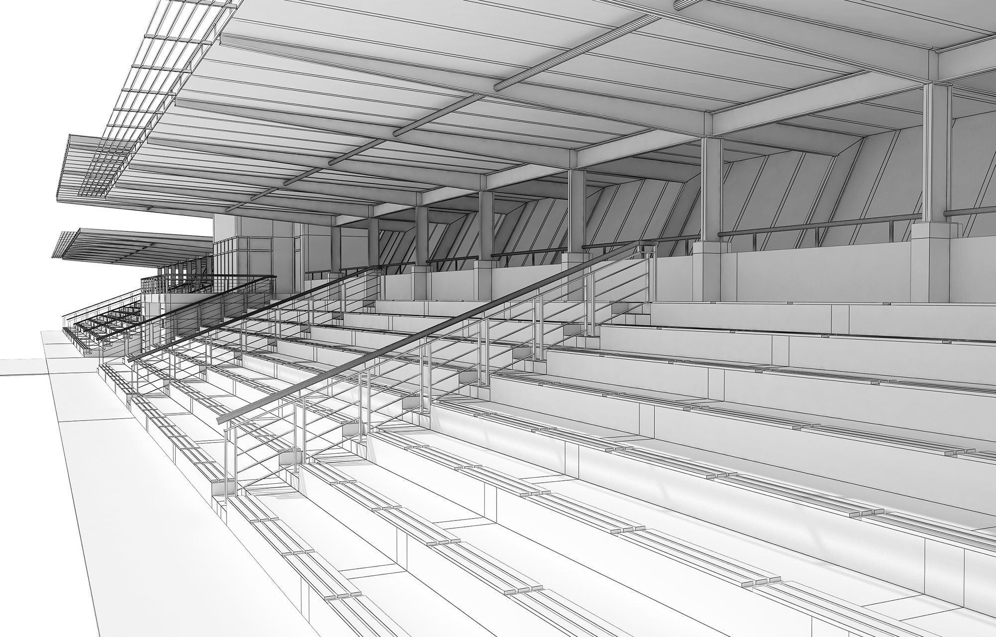 Football Stadium court 3D model | CGTrader