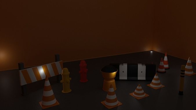 Low-poly road pack free VR / AR / low-poly 3D model | CGTrader