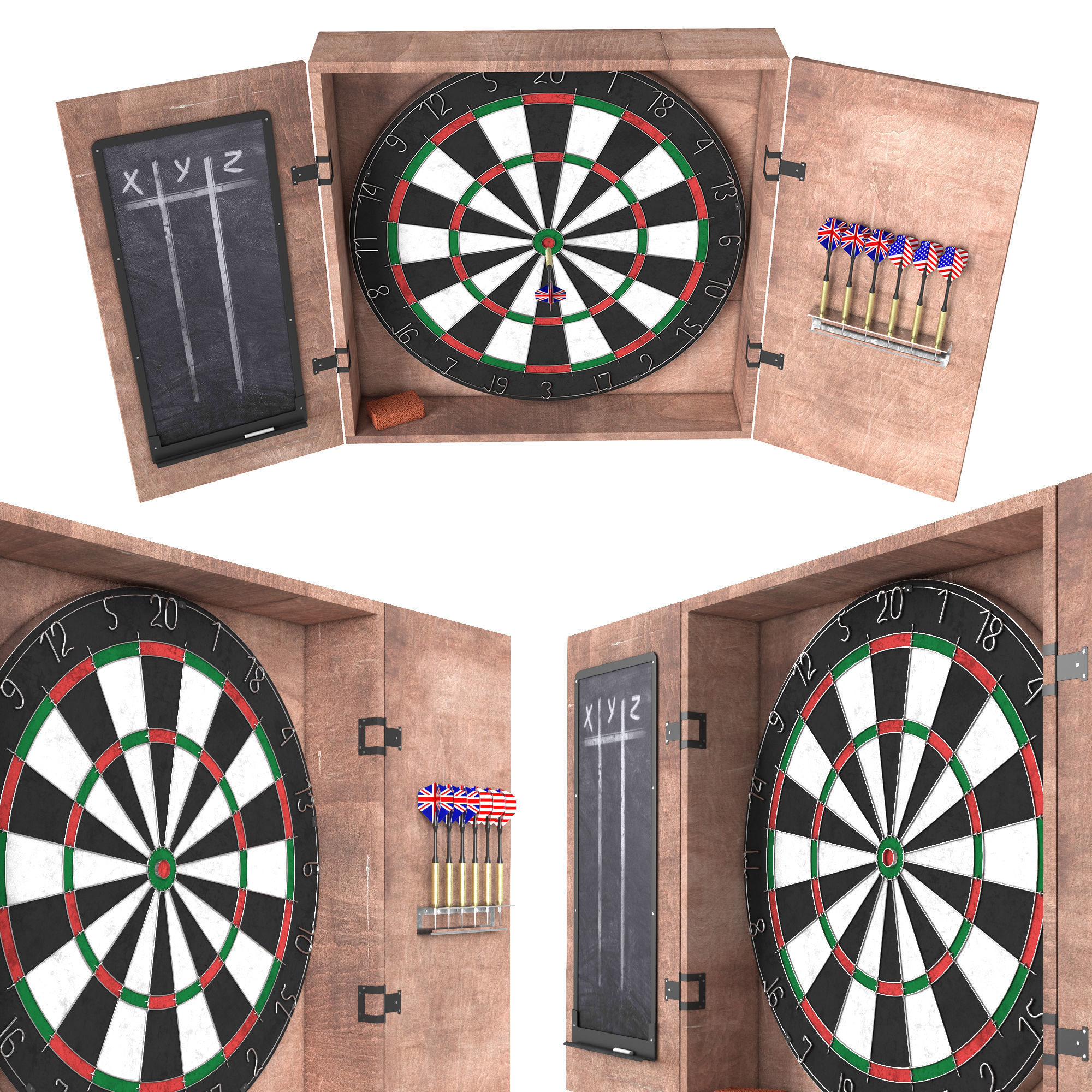 Darts target game 3D model | CGTrader