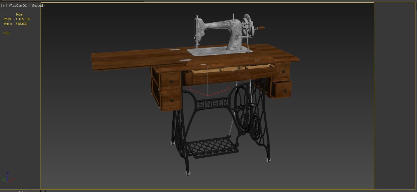 Singer Sewing Machine 3D model | CGTrader