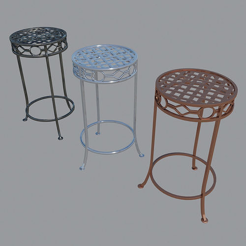 Small Metal Table 3D model | CGTrader