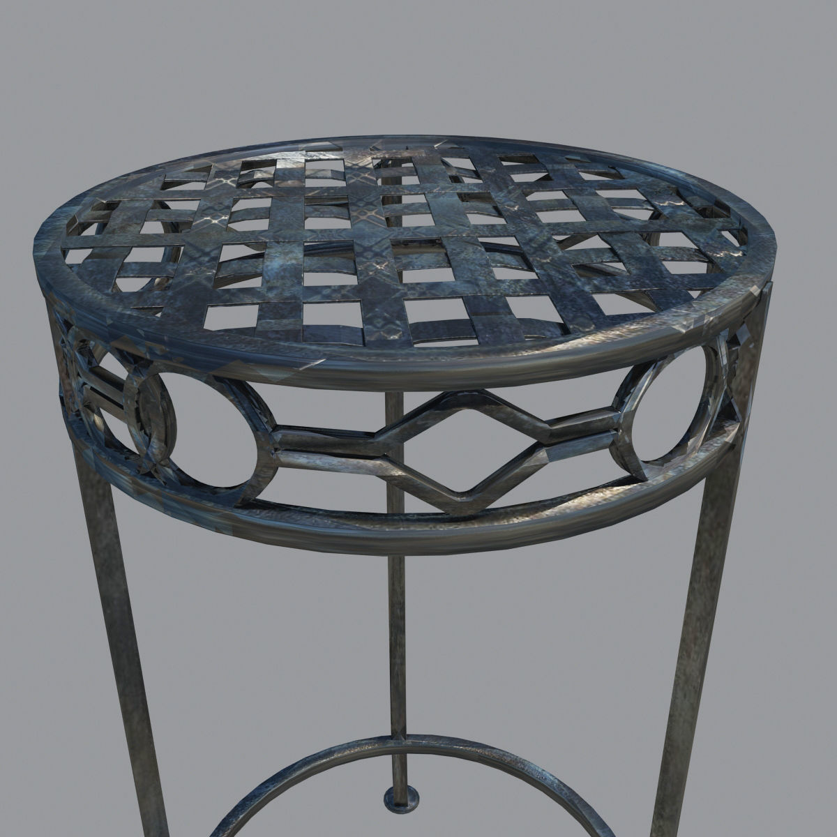 Small Metal Table 3D model | CGTrader