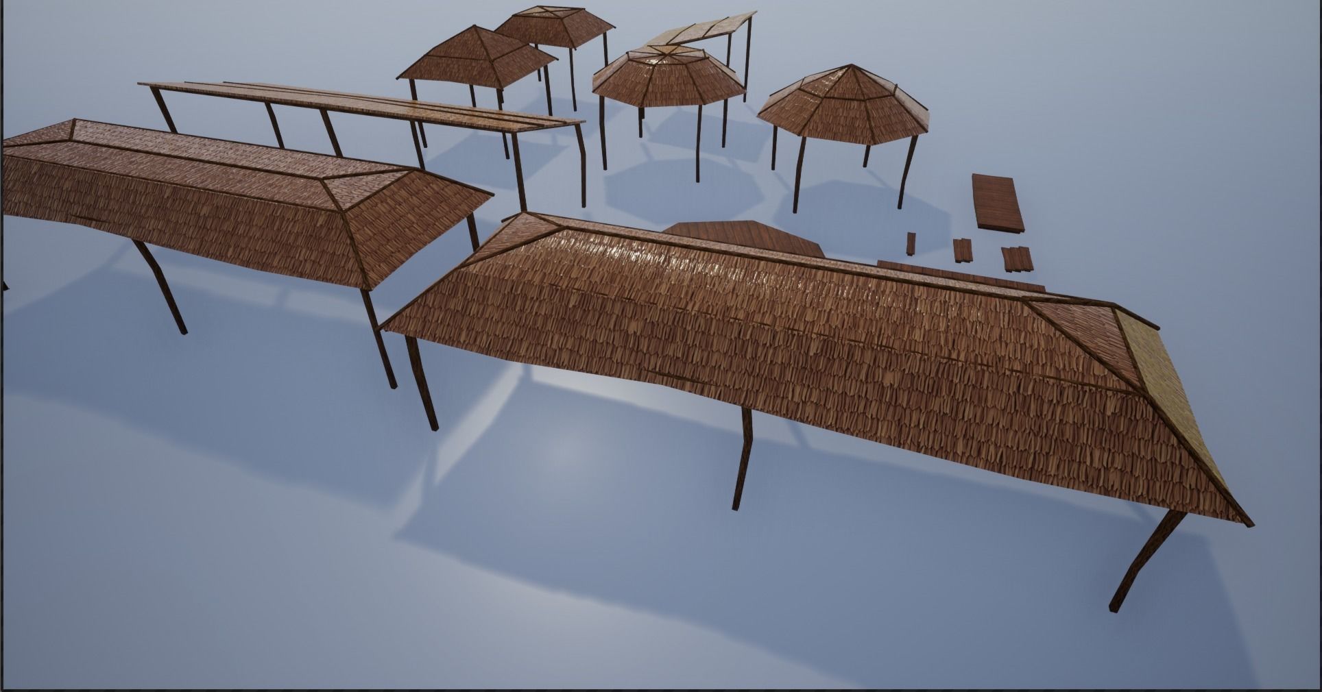 3D model Lowpoly Stylized Wooden Huts-Shacks-Sheds VR / AR / low-poly ...