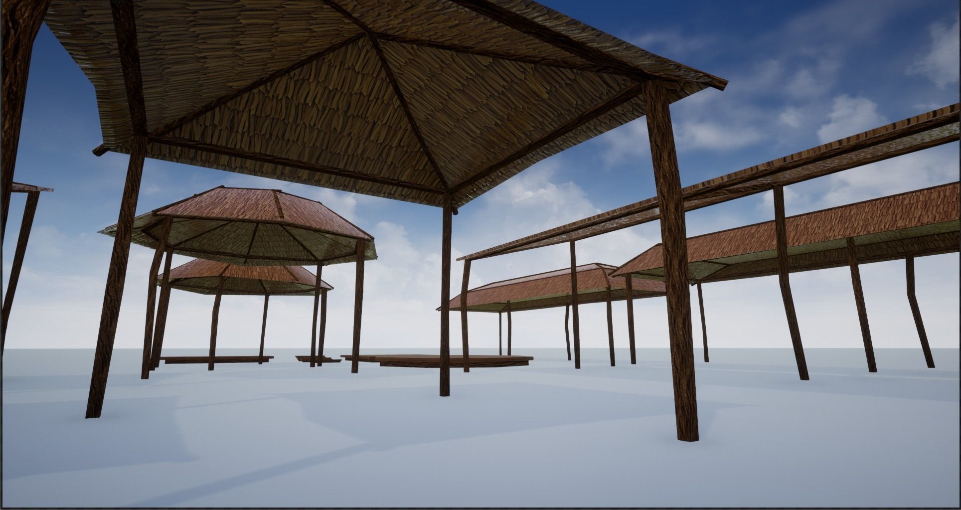 3D model Lowpoly Stylized Wooden Huts-Shacks-Sheds VR / AR / low-poly ...