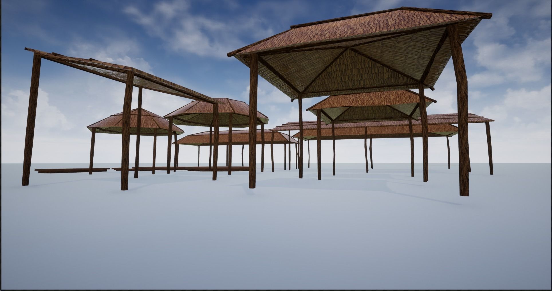 3D model Lowpoly Stylized Wooden Huts-Shacks-Sheds VR / AR / low-poly ...