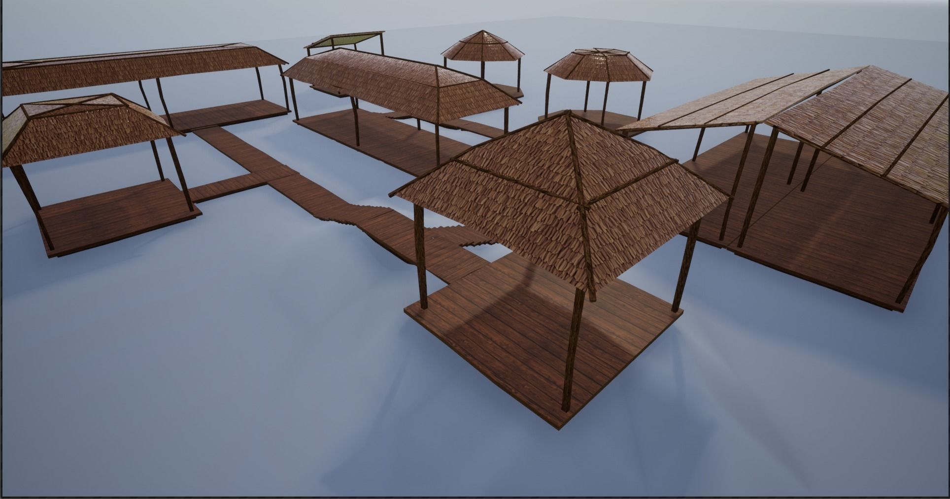 3D model Lowpoly Stylized Wooden Huts-Shacks-Sheds VR / AR / low-poly ...