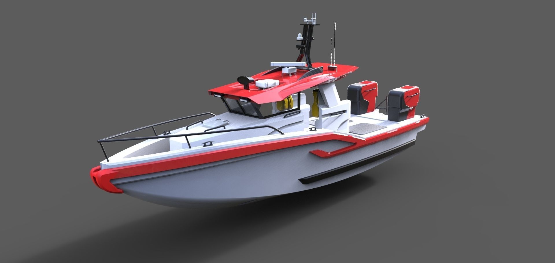 Speedboat lifeboat rescue 3D model 3D printable | CGTrader