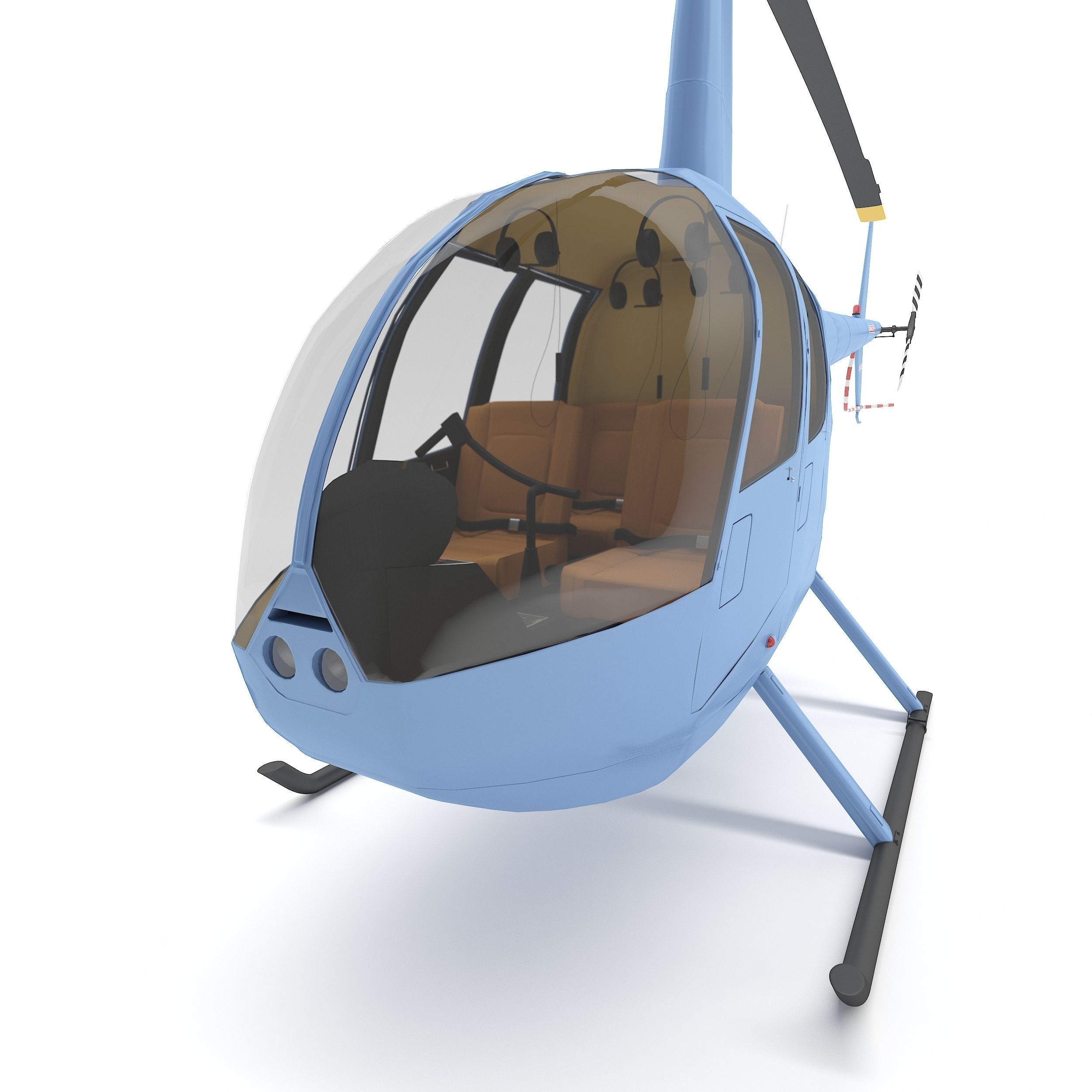 Helicopter Robinson R44 3D model | CGTrader