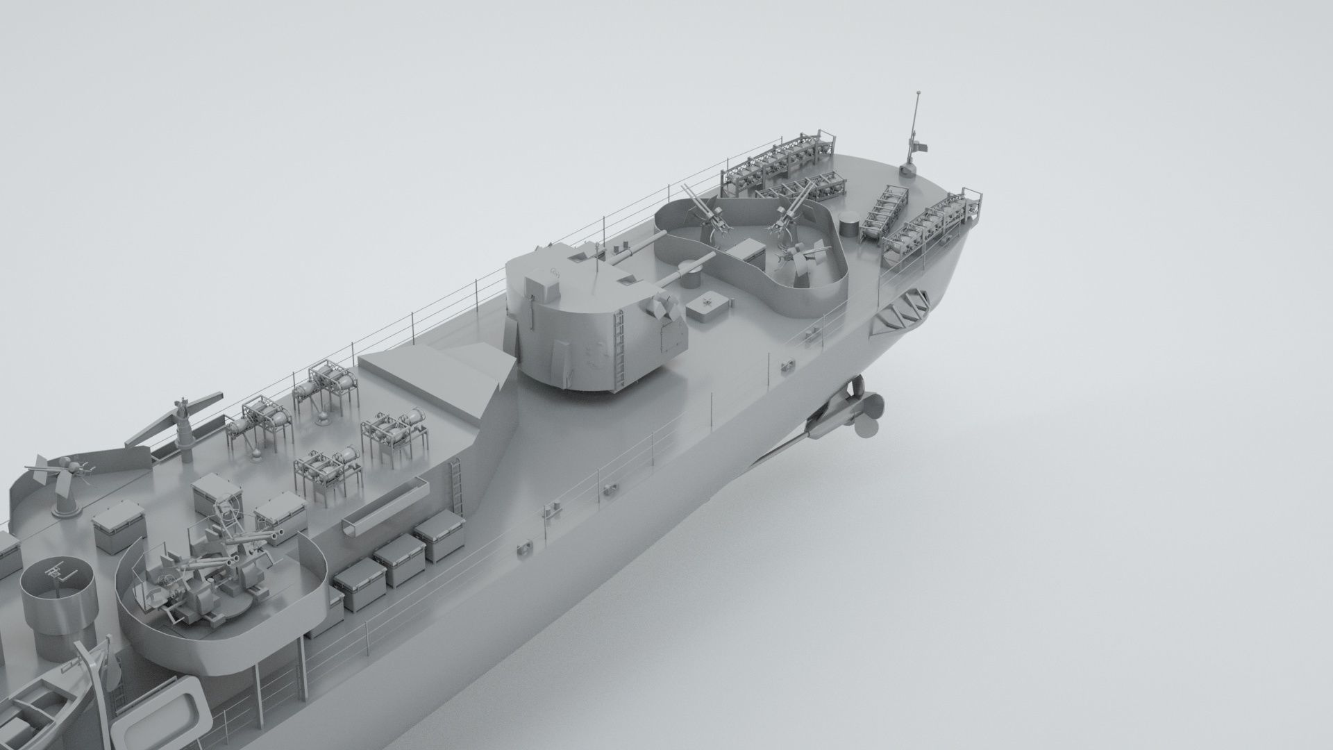 Robert H Smith Class Destroyer Minelayer 3D model rigged | CGTrader