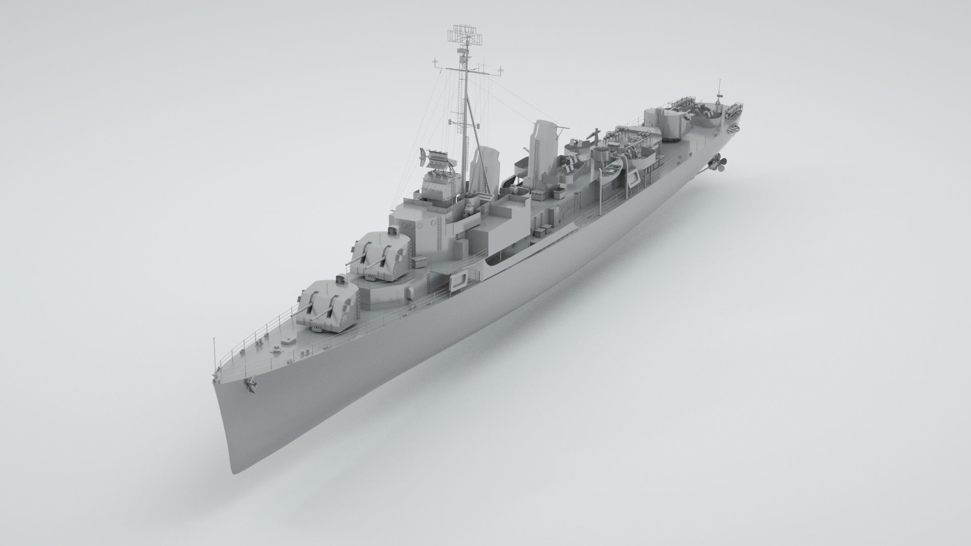 Robert H Smith Class Destroyer Minelayer 3D model rigged | CGTrader