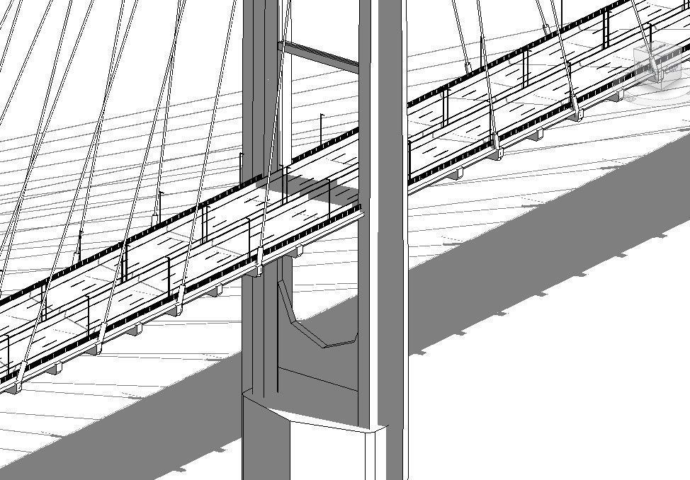 Cable-stayed bridge 3D model 3D model | CGTrader