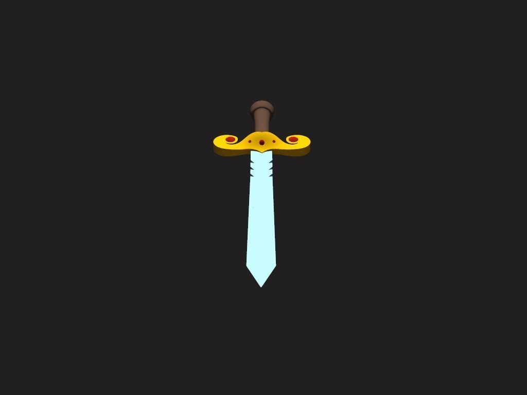 Cartoon sword 3D model | CGTrader