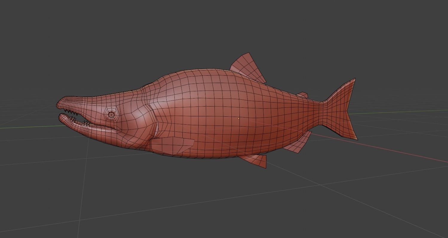 Salmon low poly fish 3D model | CGTrader
