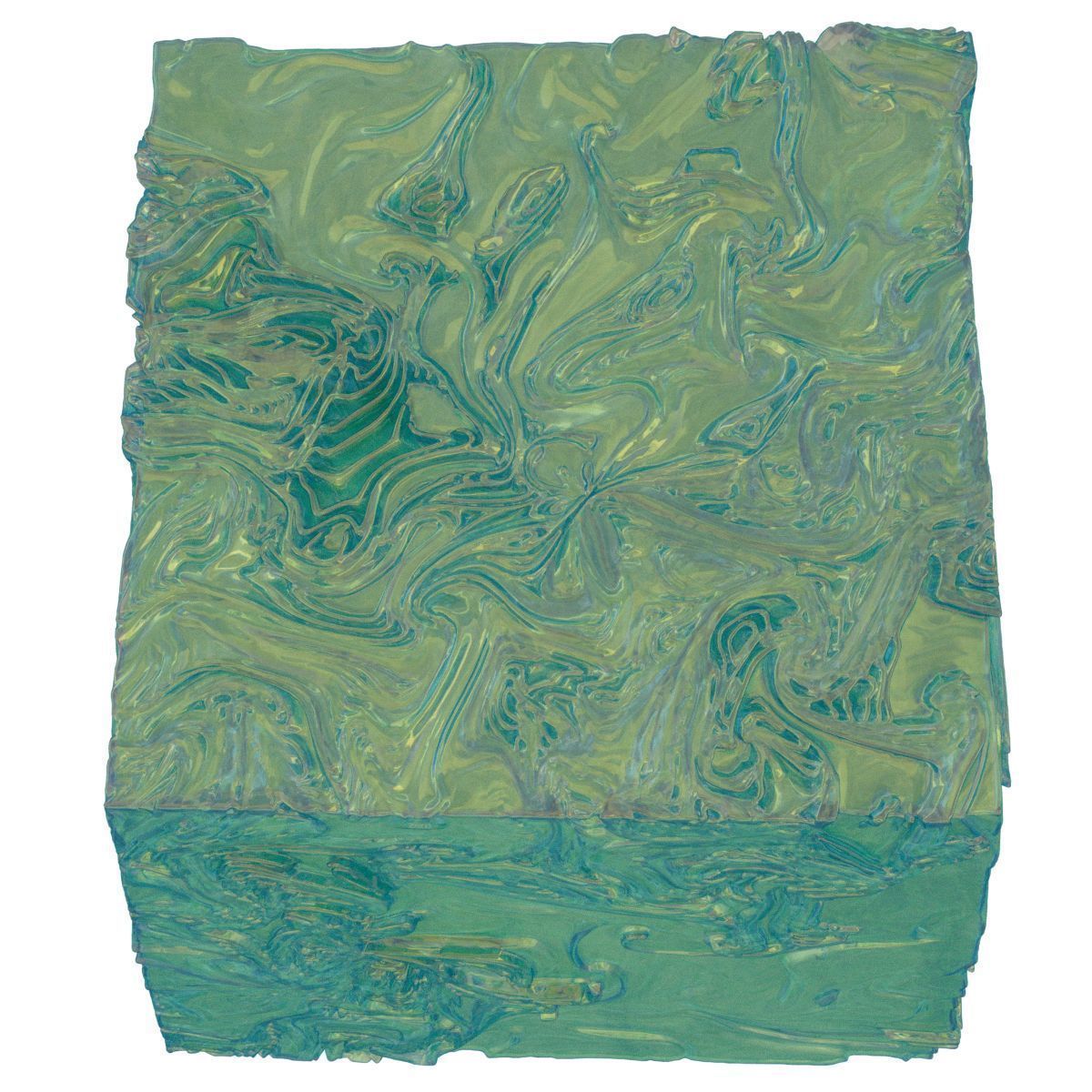 Disdained cube with swirls 3D model | CGTrader