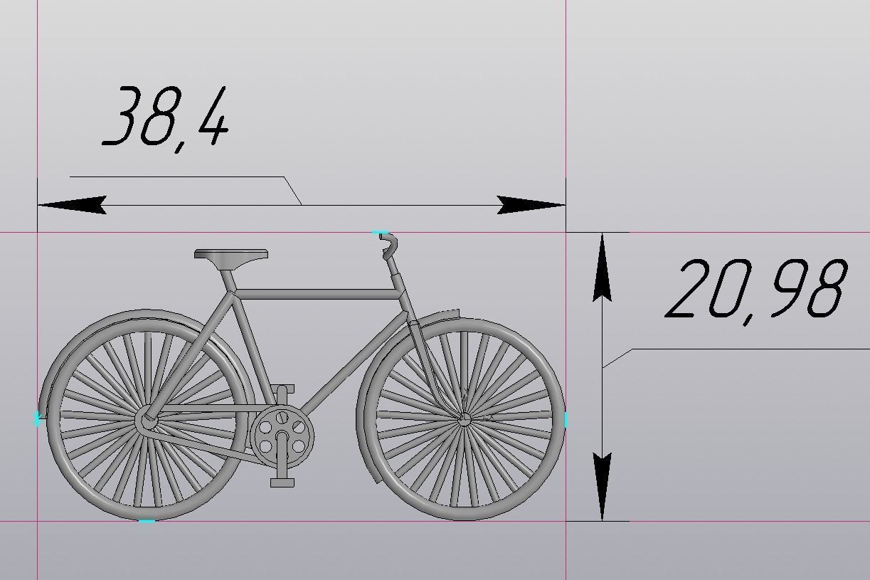 Bicycle Scale Model 1 43 3D model 3D printable | CGTrader