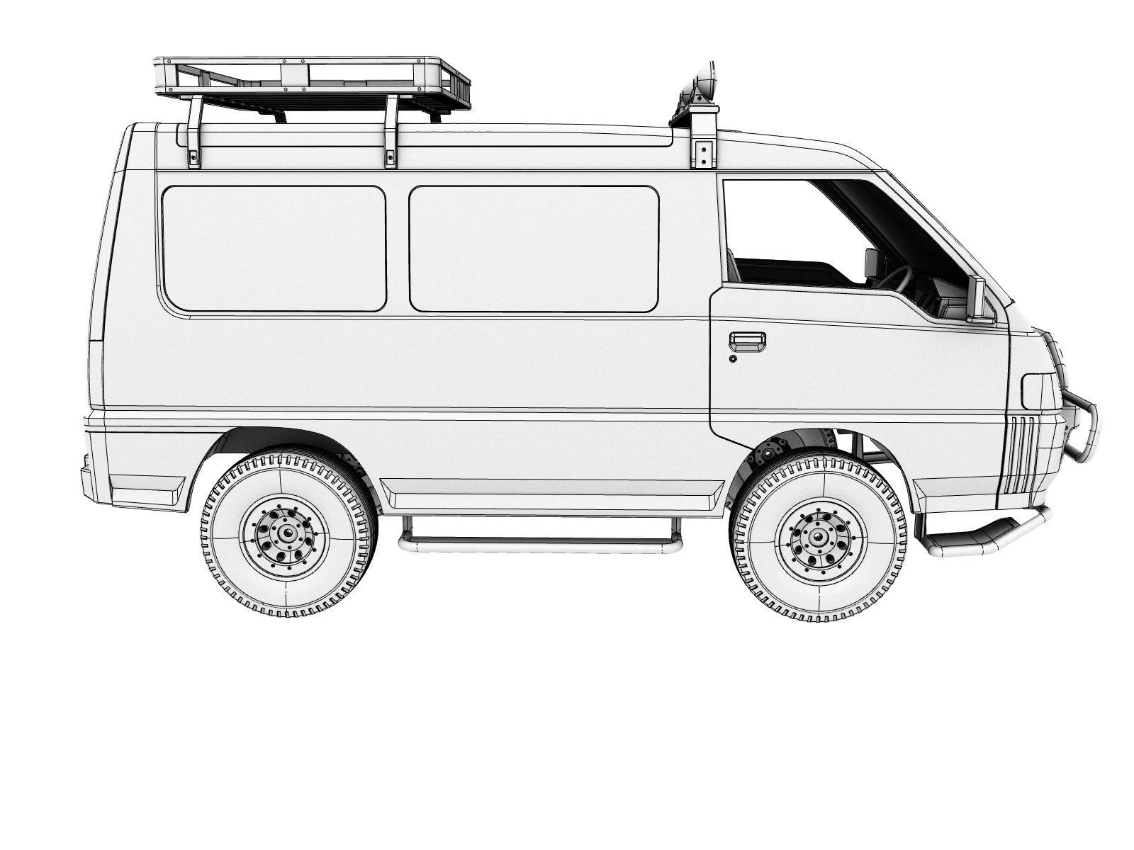 Mitsubishi Delica Star Wagon L300 fully 3d print for TRX4 3D model 3D ...