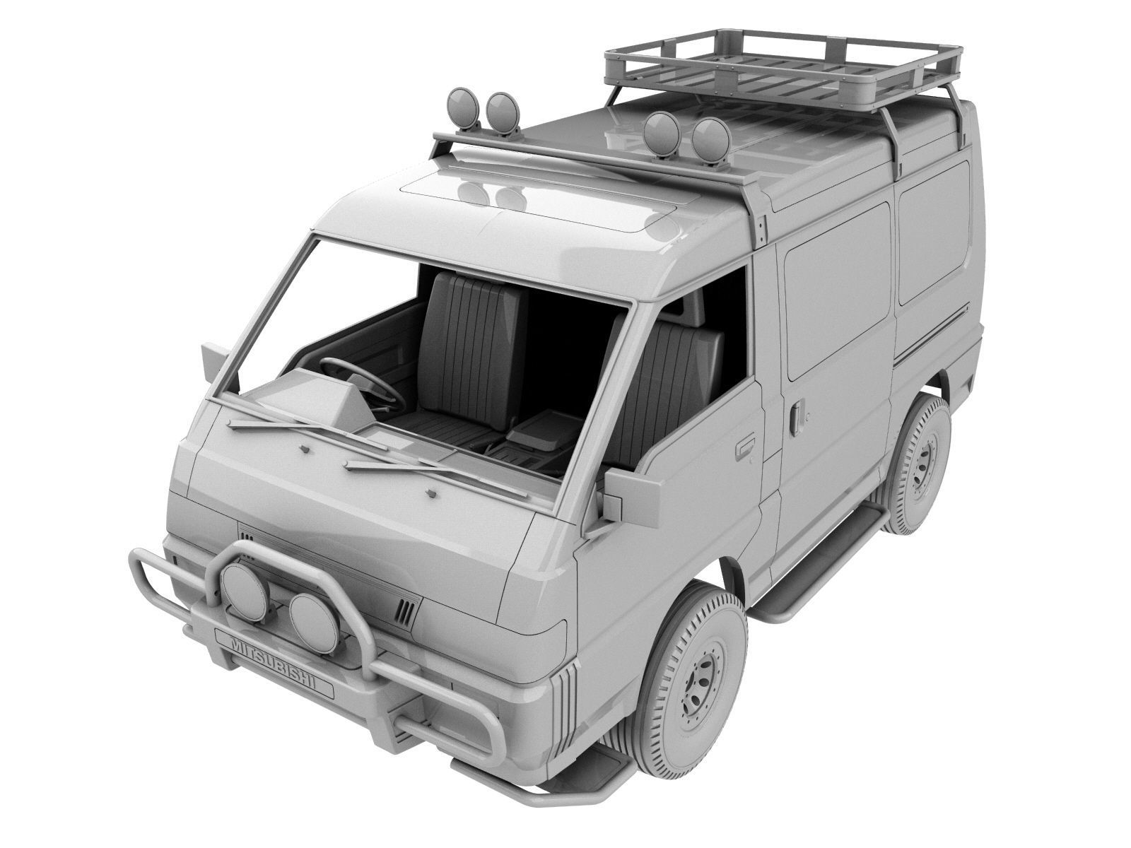 Mitsubishi Delica Star Wagon L300 fully 3d print for TRX4 3D model 3D ...