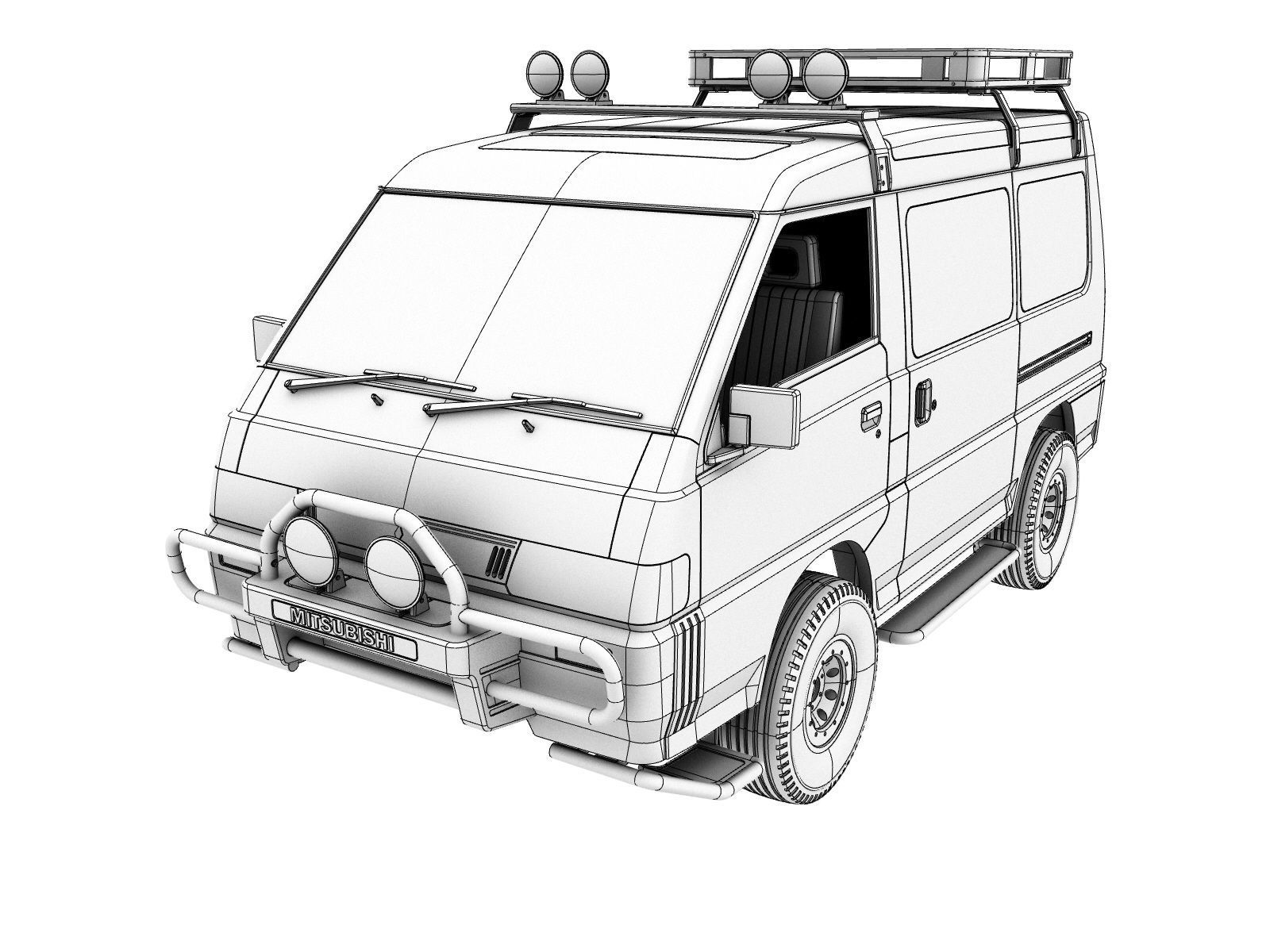 Mitsubishi Delica Star Wagon L300 fully 3d print for TRX4 3D model 3D ...