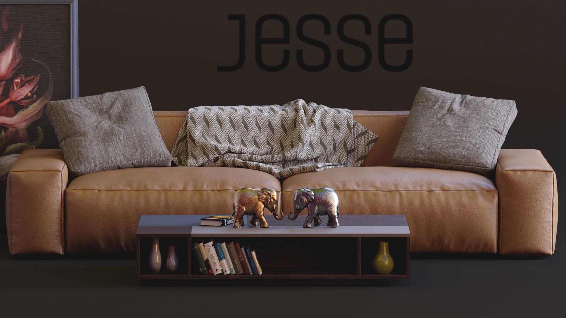 Jesse Leather Sofa Daniel 3D model | CGTrader
