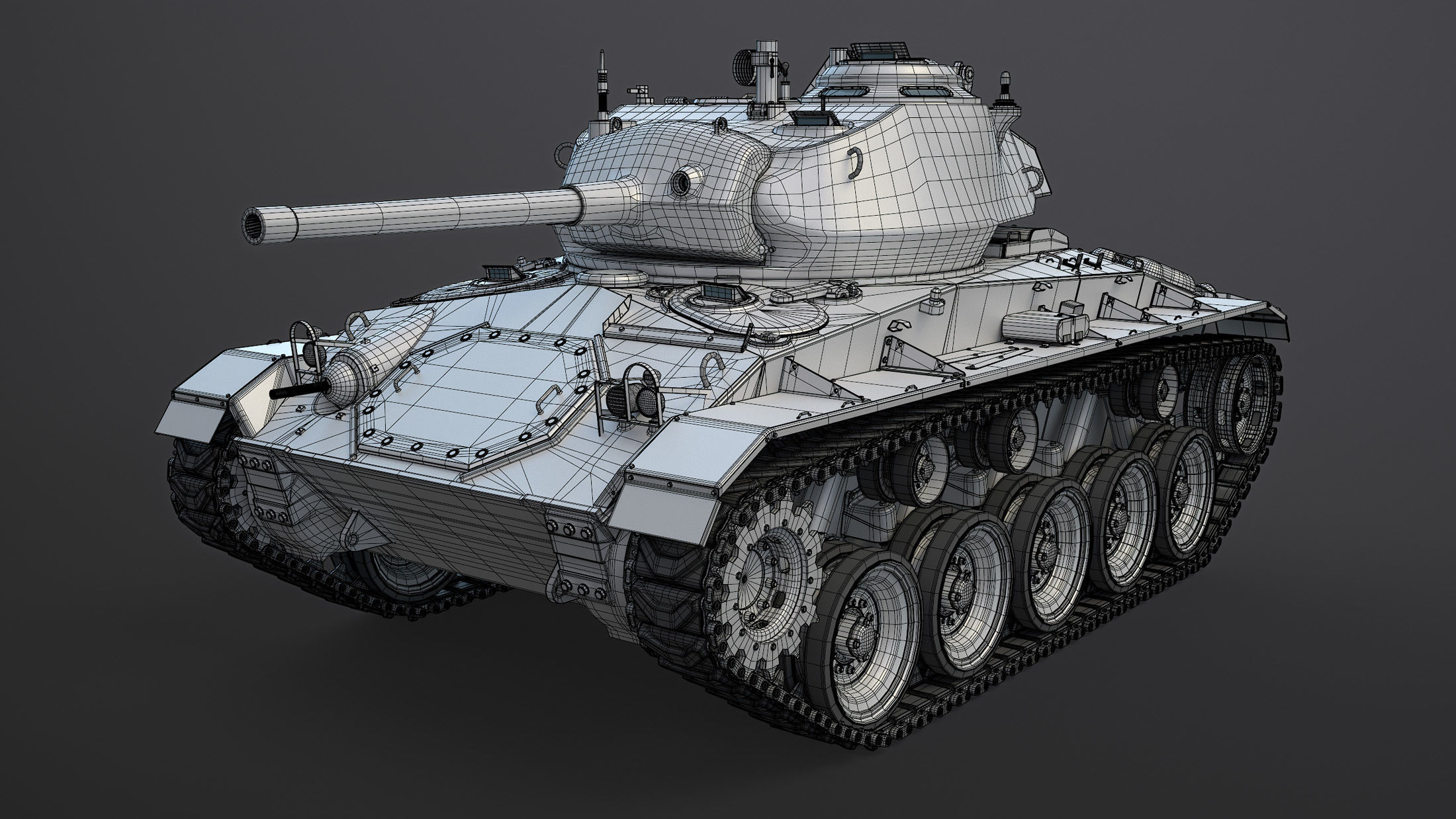 M24 Chaffee Light Tank High-Poly 3D model | CGTrader
