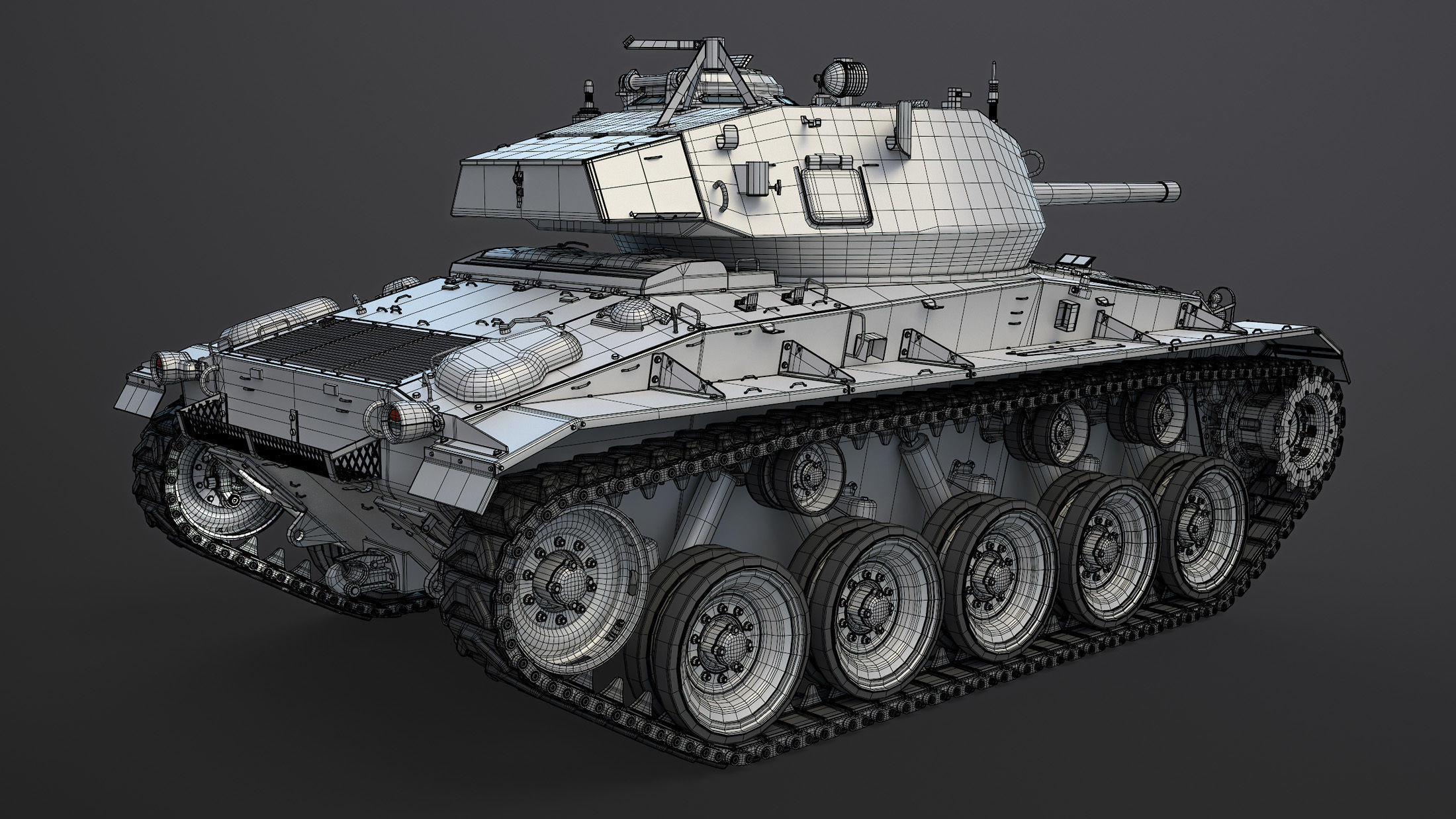 M24 Chaffee Light Tank High-Poly 3D model | CGTrader