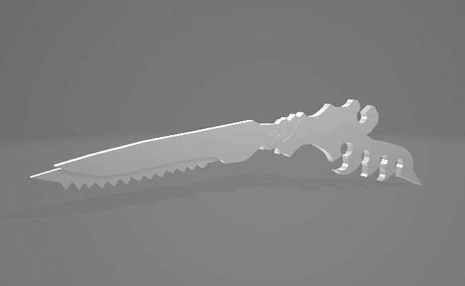 3D model Fantasy Bone Saw dagger VR / AR / low-poly | CGTrader