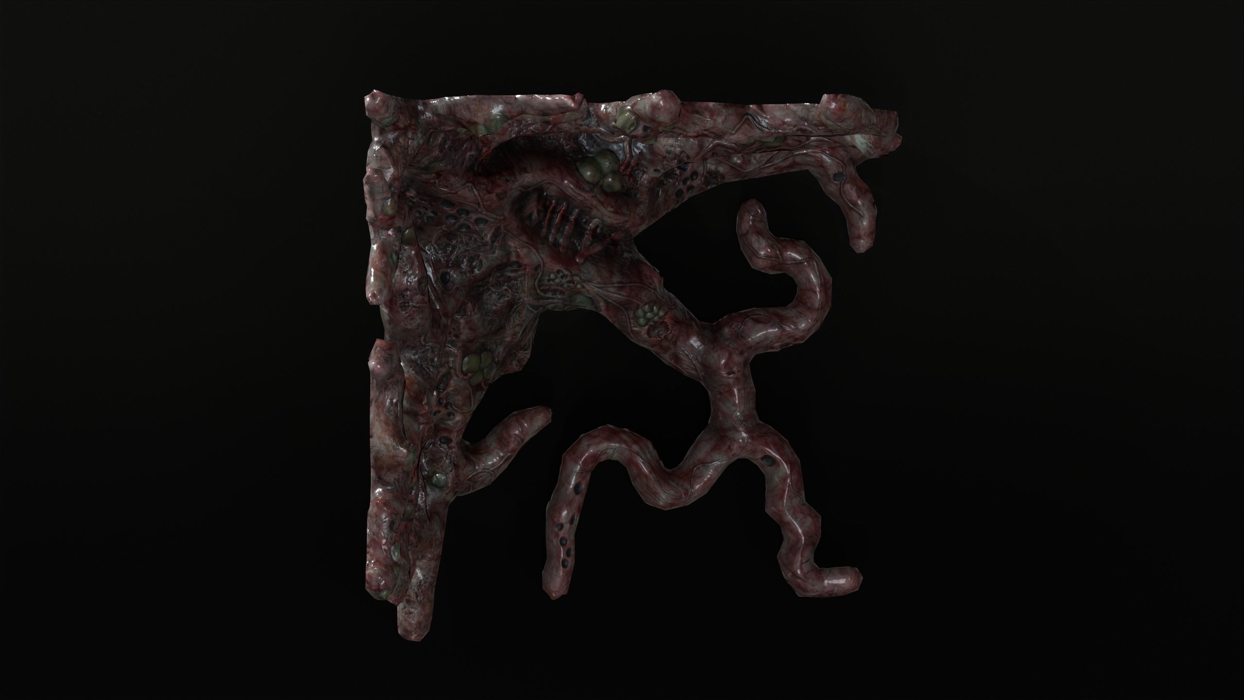 3D model Biomass corruption alien plant - gameready Low-poly with PBR ...