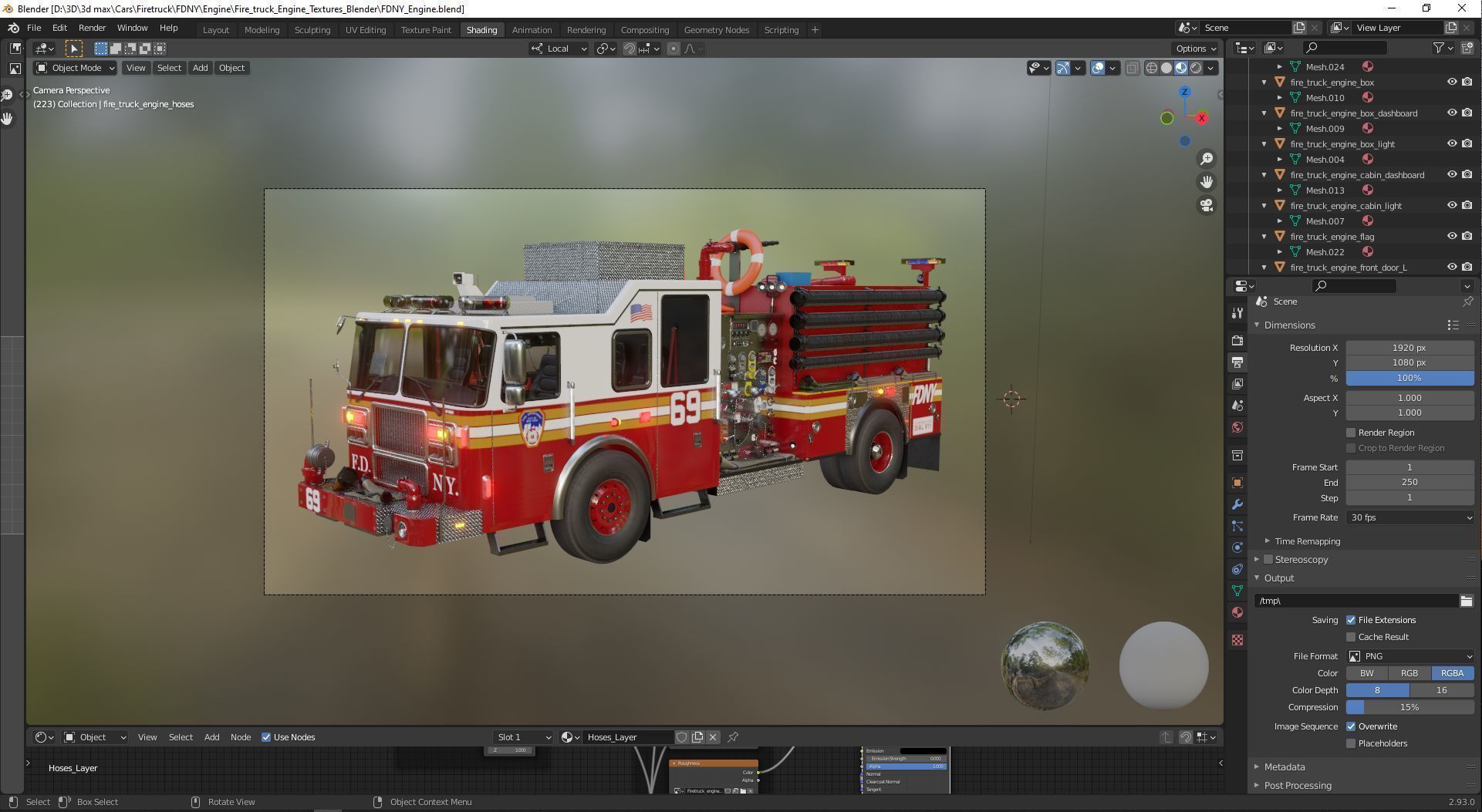 3D model Fire Truck FDNY Engine with Interior VR / AR / low-poly | CGTrader