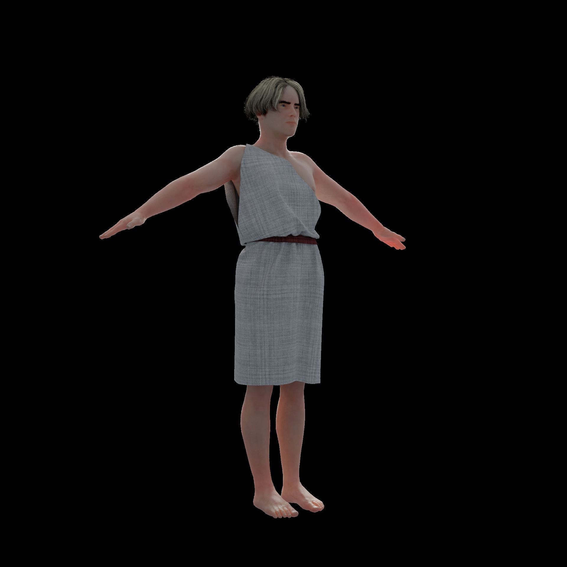 Cyanea Ancient Greek character 3D model rigged | CGTrader