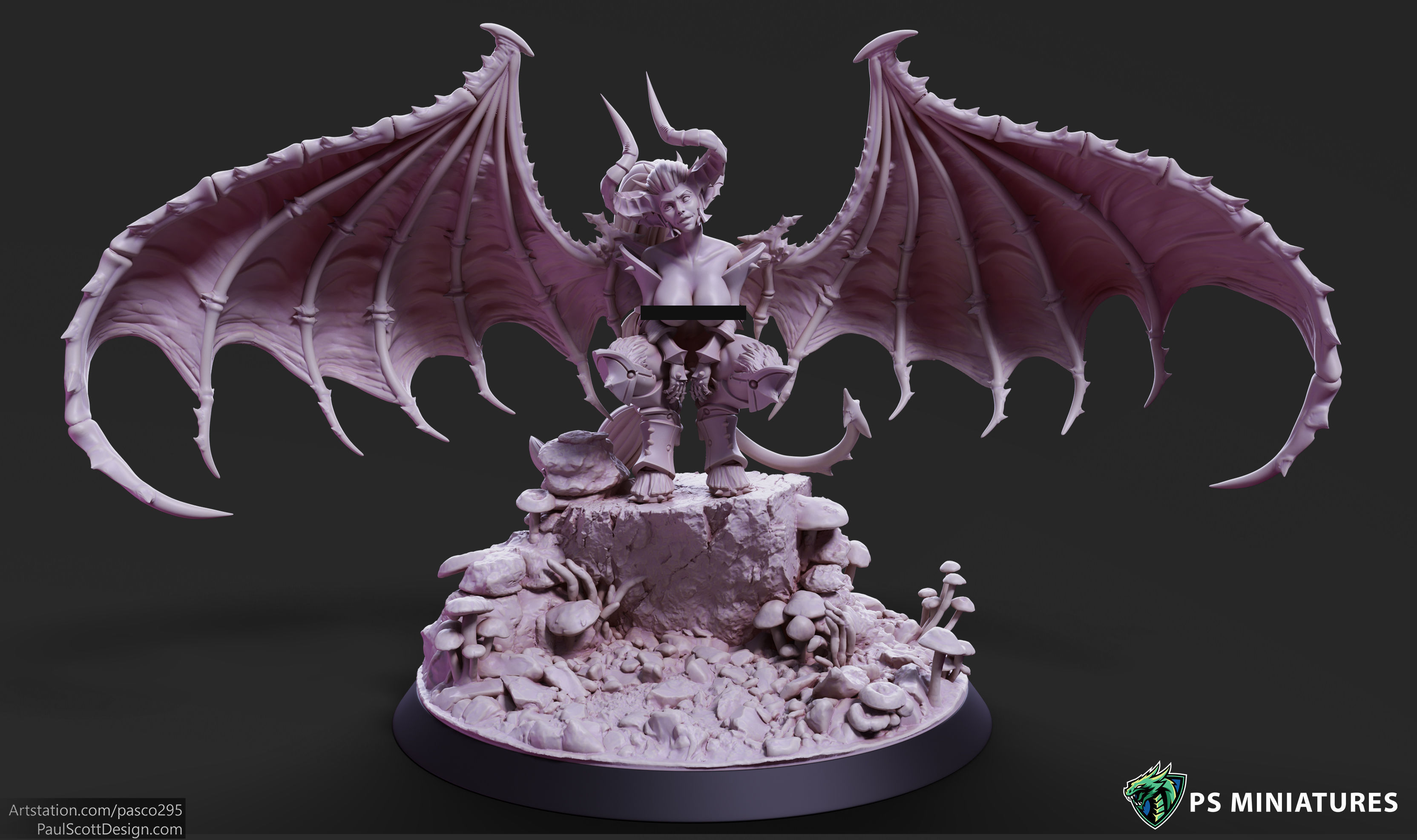 Drow Greater Demonic Valkyrie - Includes Pinup Variant 3D model 3D ...