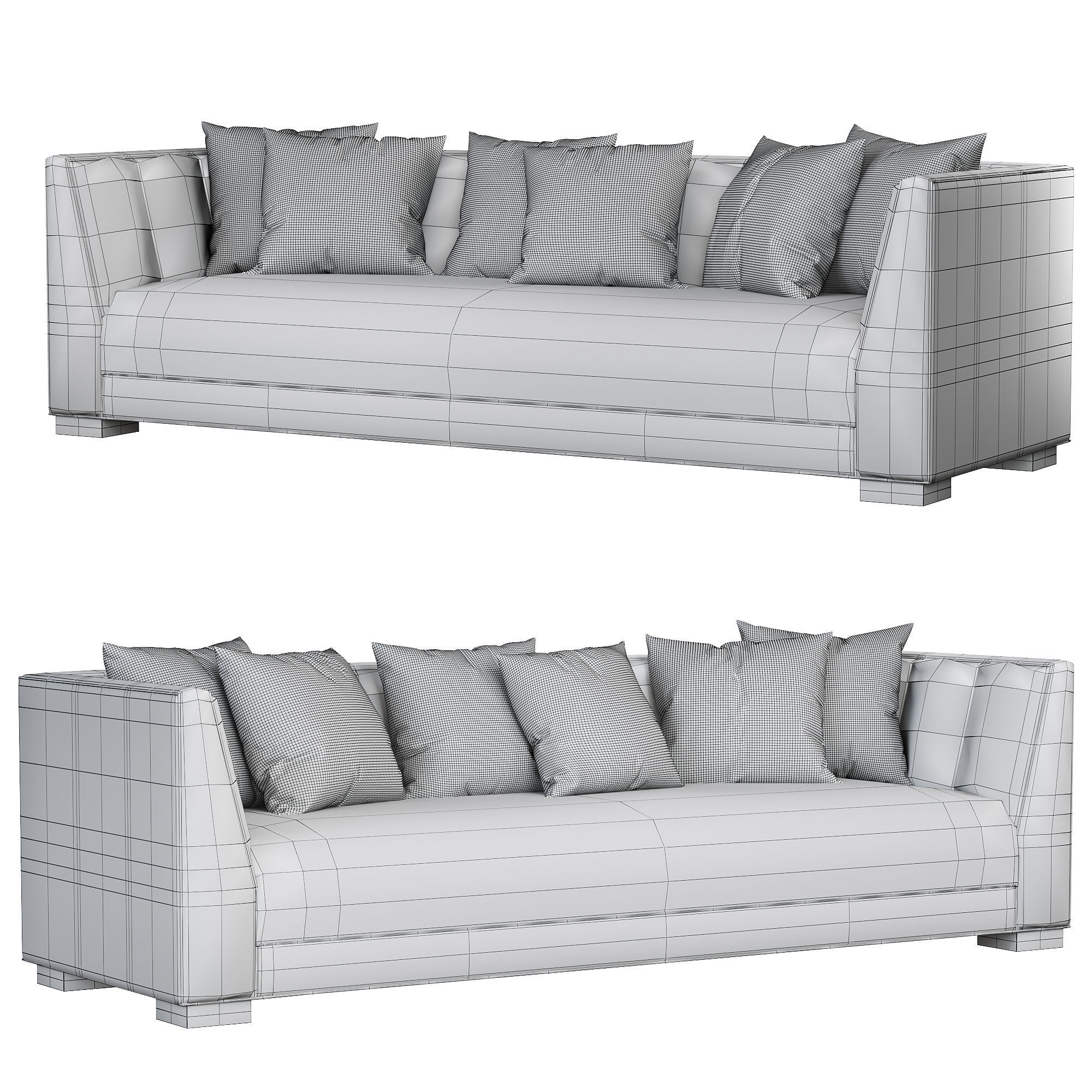 Rh Paxton Fabric Sofa 3D model | CGTrader