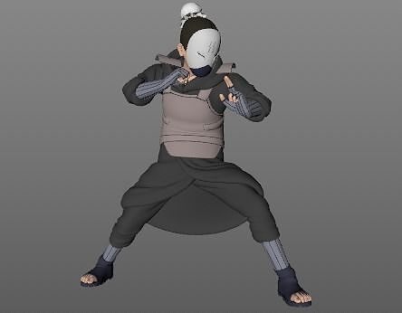 3D model Naruto to Boruto Black Ops Mist with 10 animations VR / AR ...
