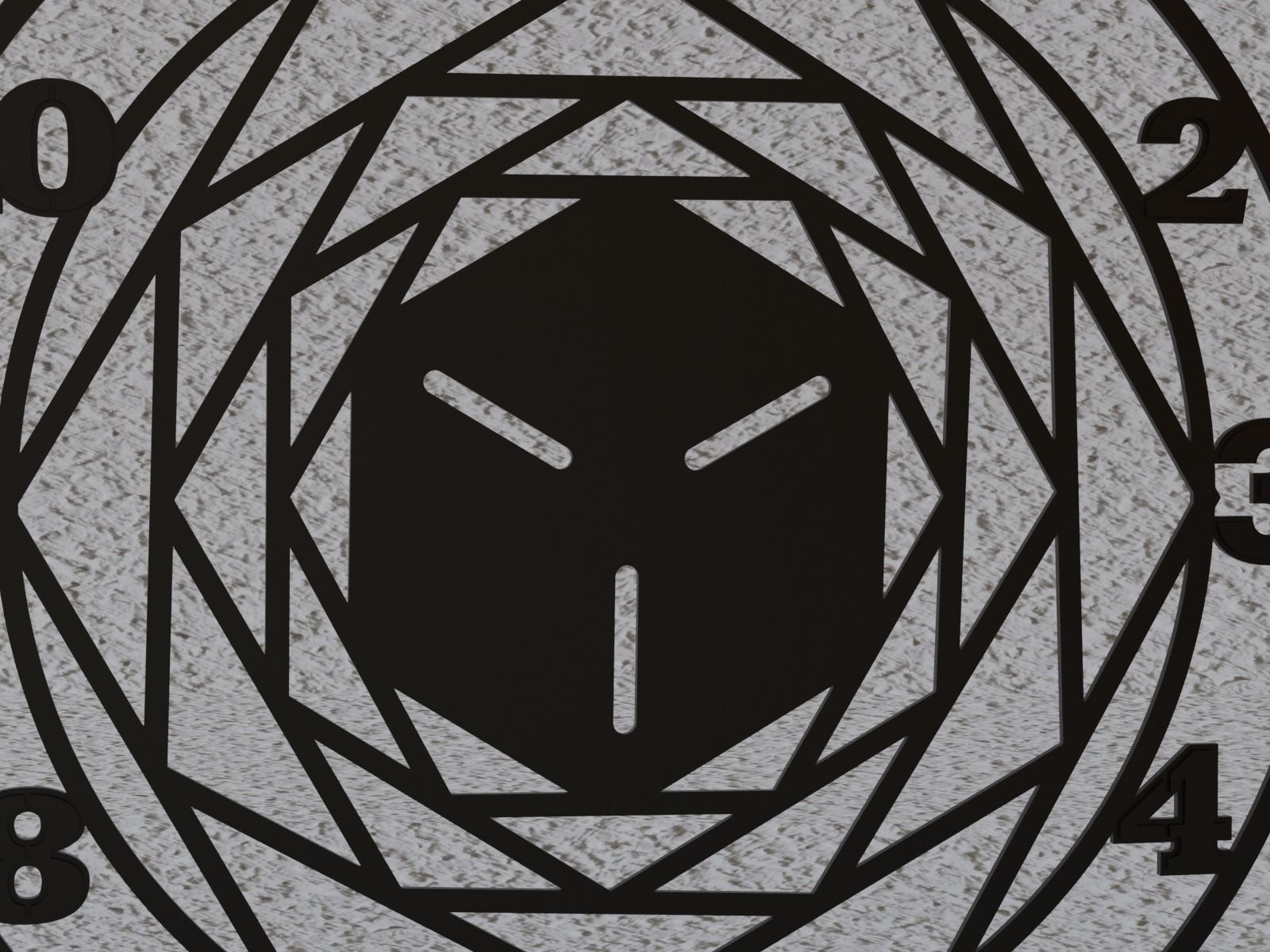 hexagon shape wall clock 3D model 3D printable | CGTrader