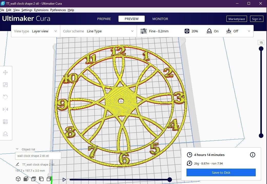 shape 2 wall clock 3D model 3D printable | CGTrader